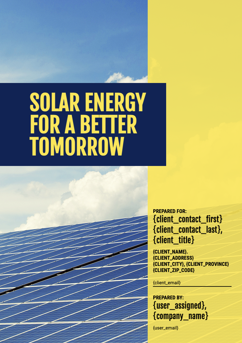 Solar Proposal Template | Proposify